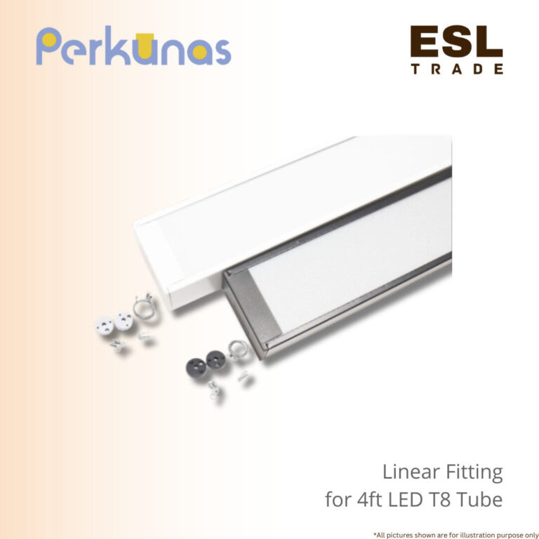 PERKUNAS Linear LED Pendant Light Fitting For 4ft LED T8 Tube - Modern ...