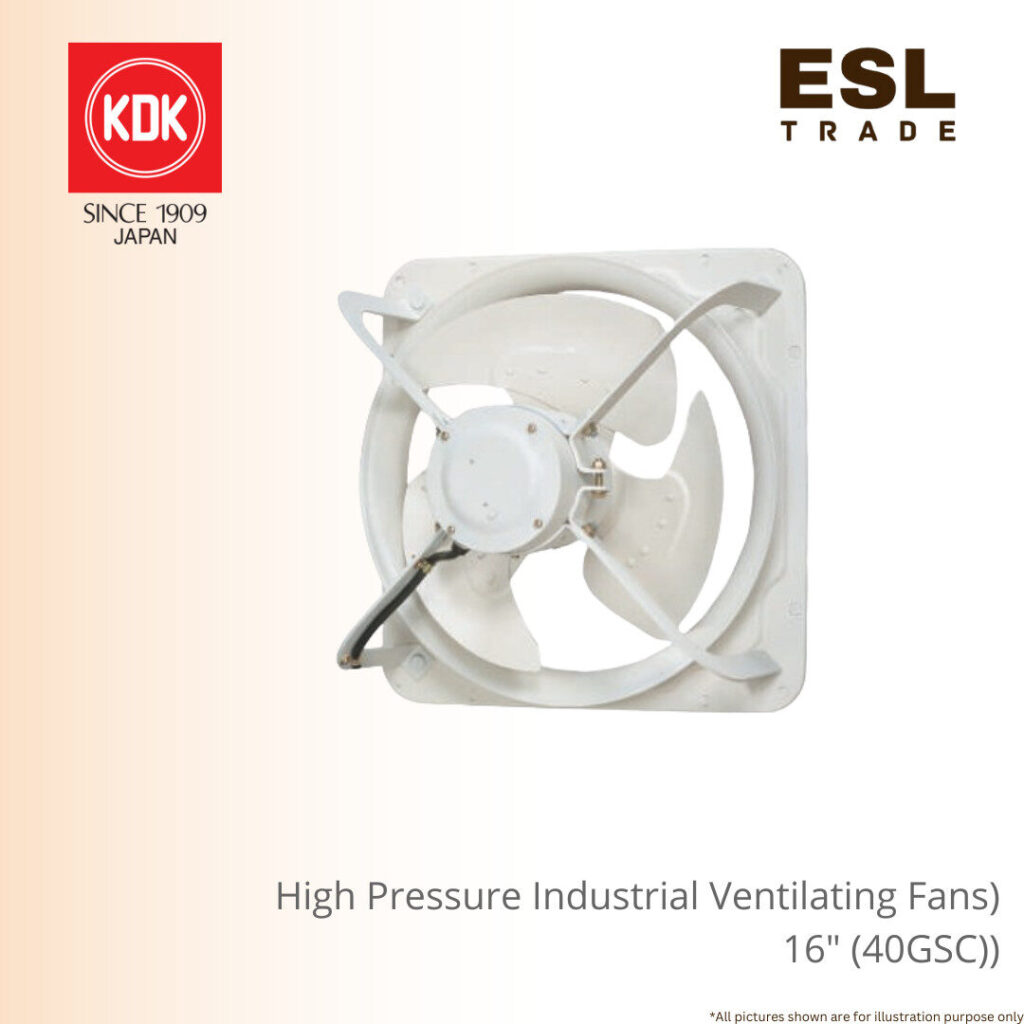 KDK High Pressure Industrial Ventilating Fan 16"-40GSC High Performance ...