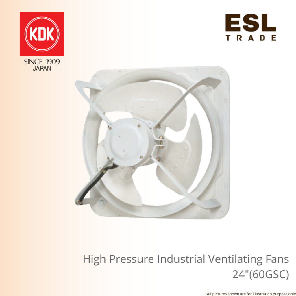 KDK High Pressure Industrial Ventilating Fan 24"-60GSC High Performance ...