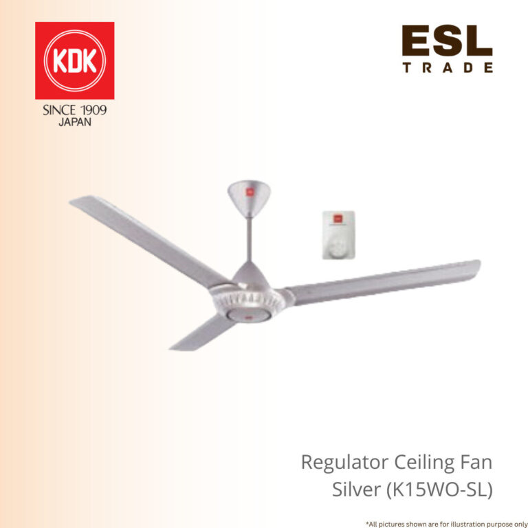 KDK Regulator Ceiling Fan 60" 3 Blade- Silver-K15WO-SL-5 Star Energy ...