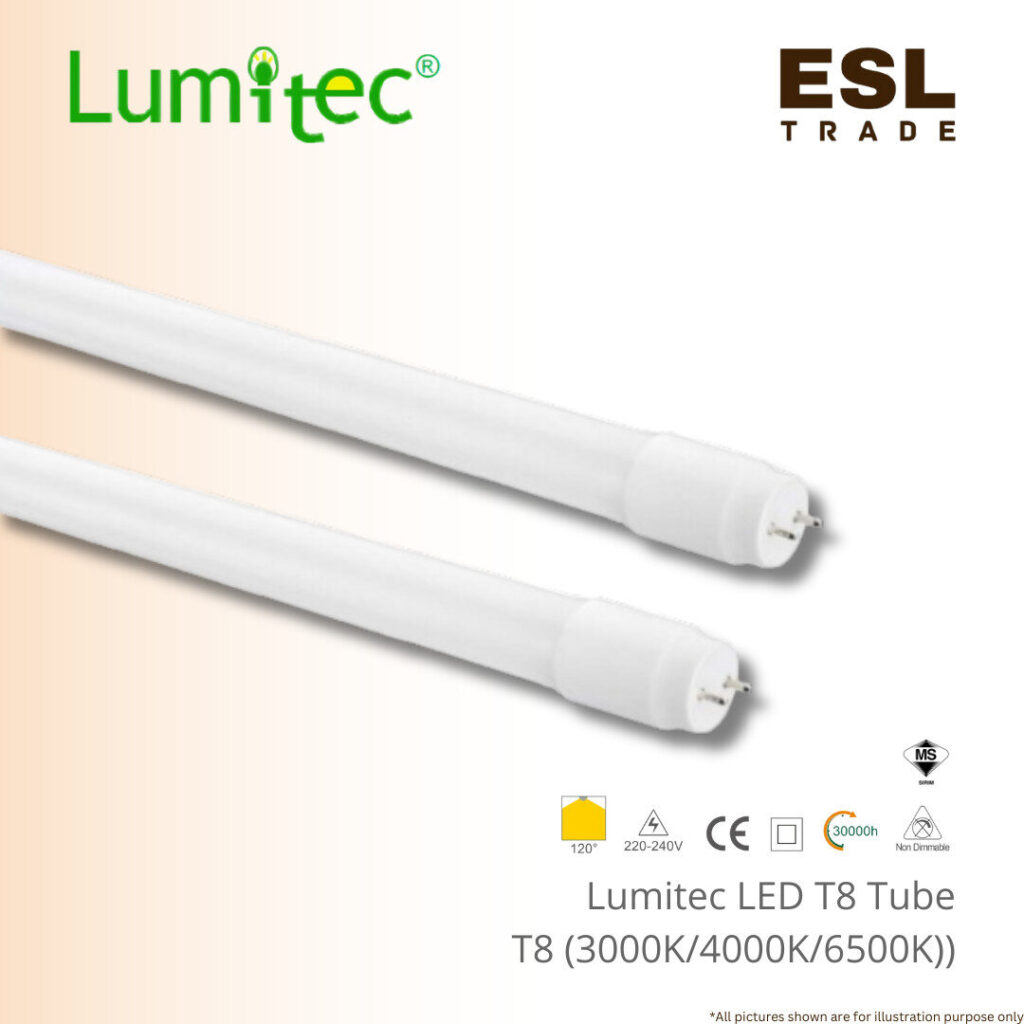 LUMITEC T8 Led Tube L1 Series [10W/16W/24W/32W/50W/60W] [3000K/4000K ...