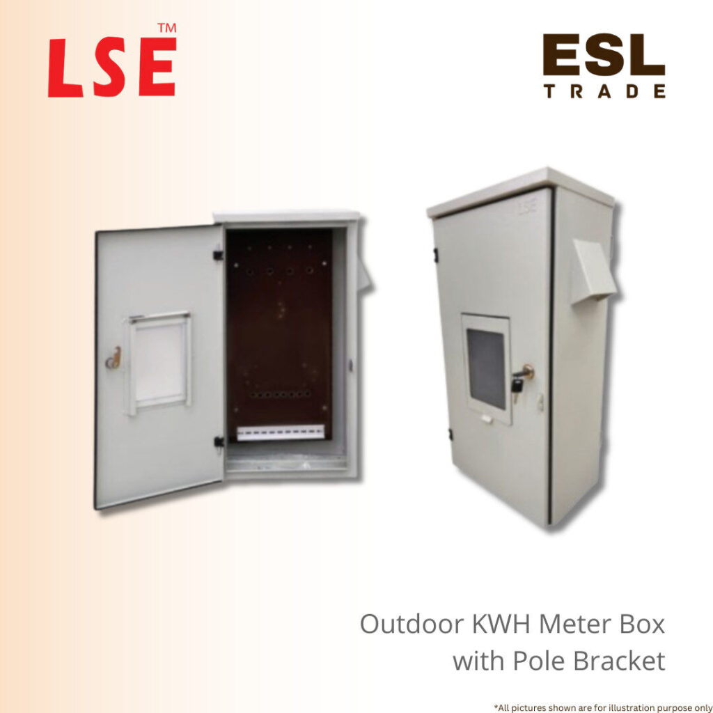 LSE Outdoor KWH Meter Box With Pole Bracket | ESL Trade Malaysia