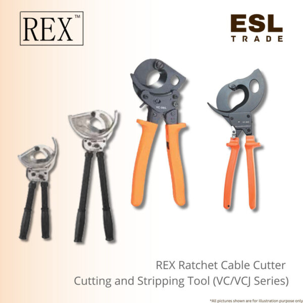 REX Ratchet Cable Cutter [Capacity : 300-1050 Mm²] VC Series - Powerful ...