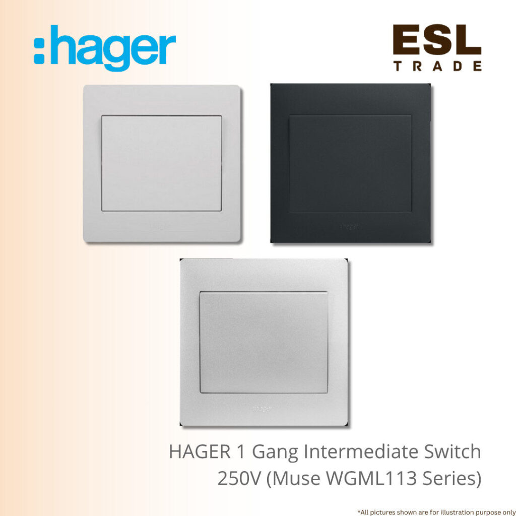HAGER Intermediate Switched 1 Gang 250V Excellent Light Switch (16AX ...