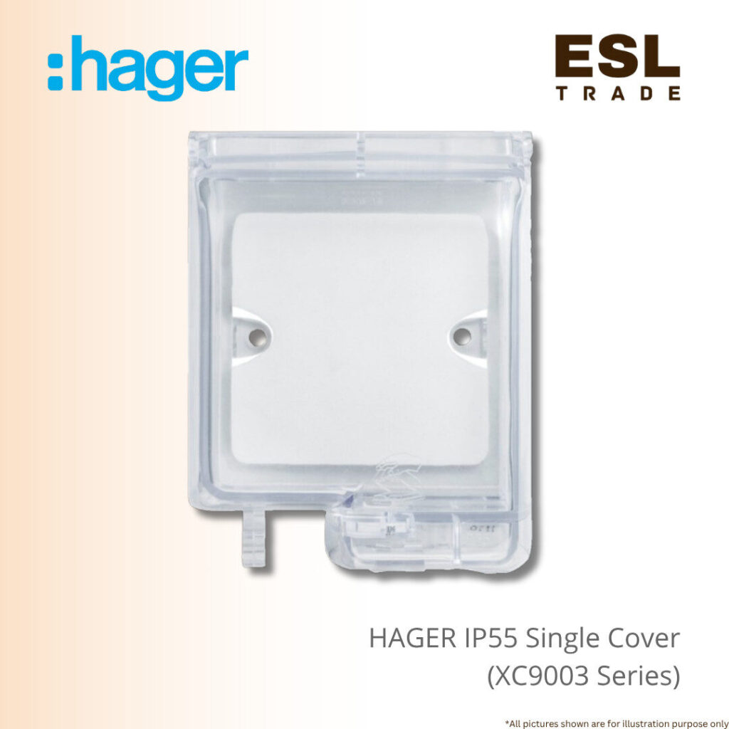 HAGER IP55 Single Cover XC9003 IP Rating IP55 Excellent Weatherproof ...