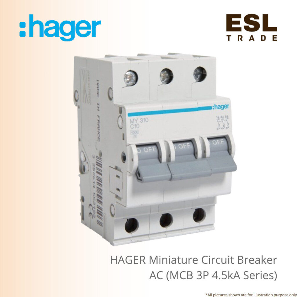 HAGER Miniature Circuit Breaker 3 Pole 4.5kA Excellent Circuit ...