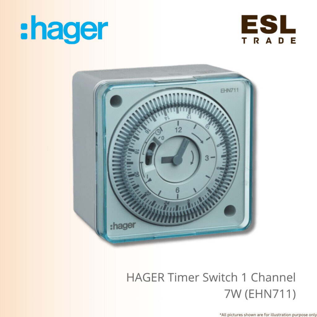 HAGER Daily Timer Switched 1 Channel Analog EHN711 Series Excellent ...